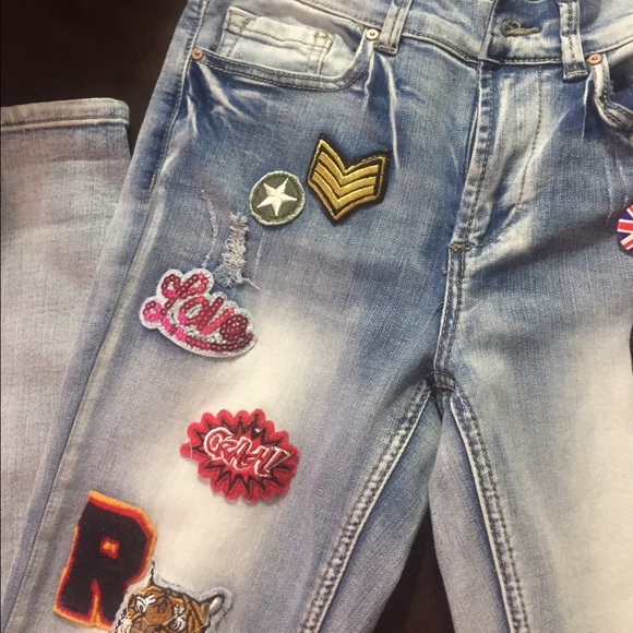 Jeans | Nwt Skinny Jeans With Sawn Stickers Stretchy | Poshmark